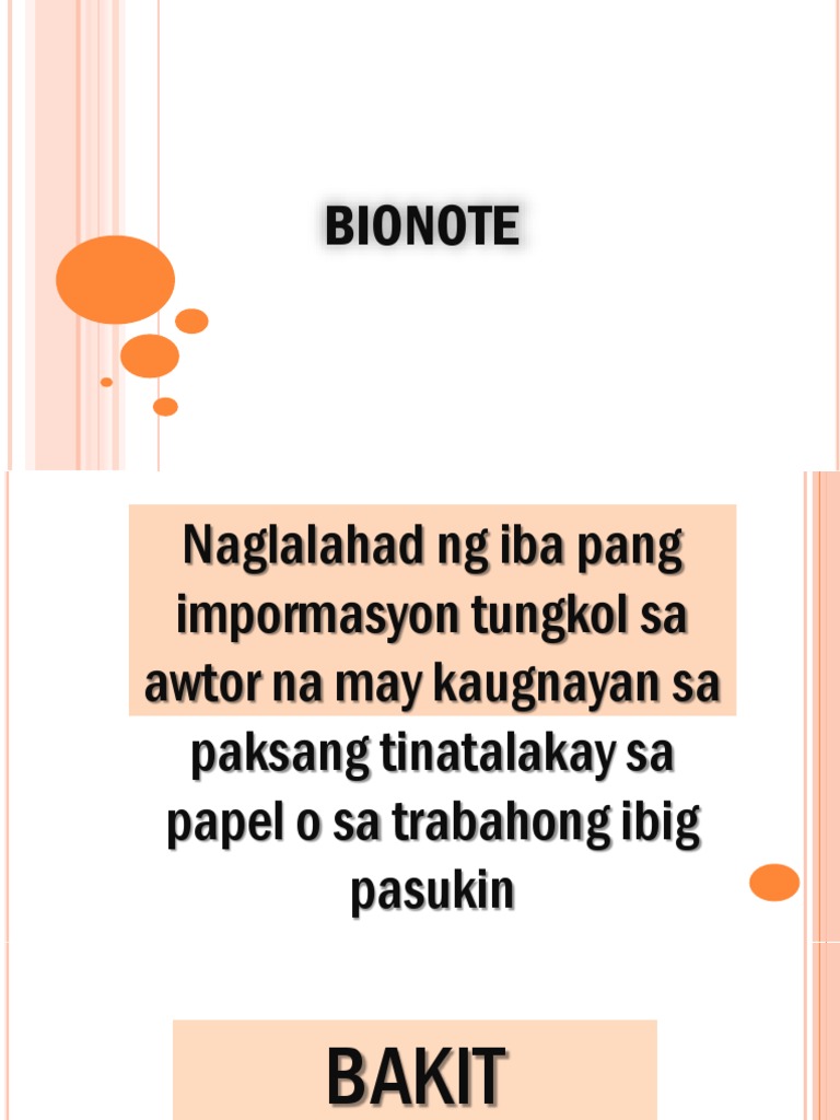 Bionote | PDF