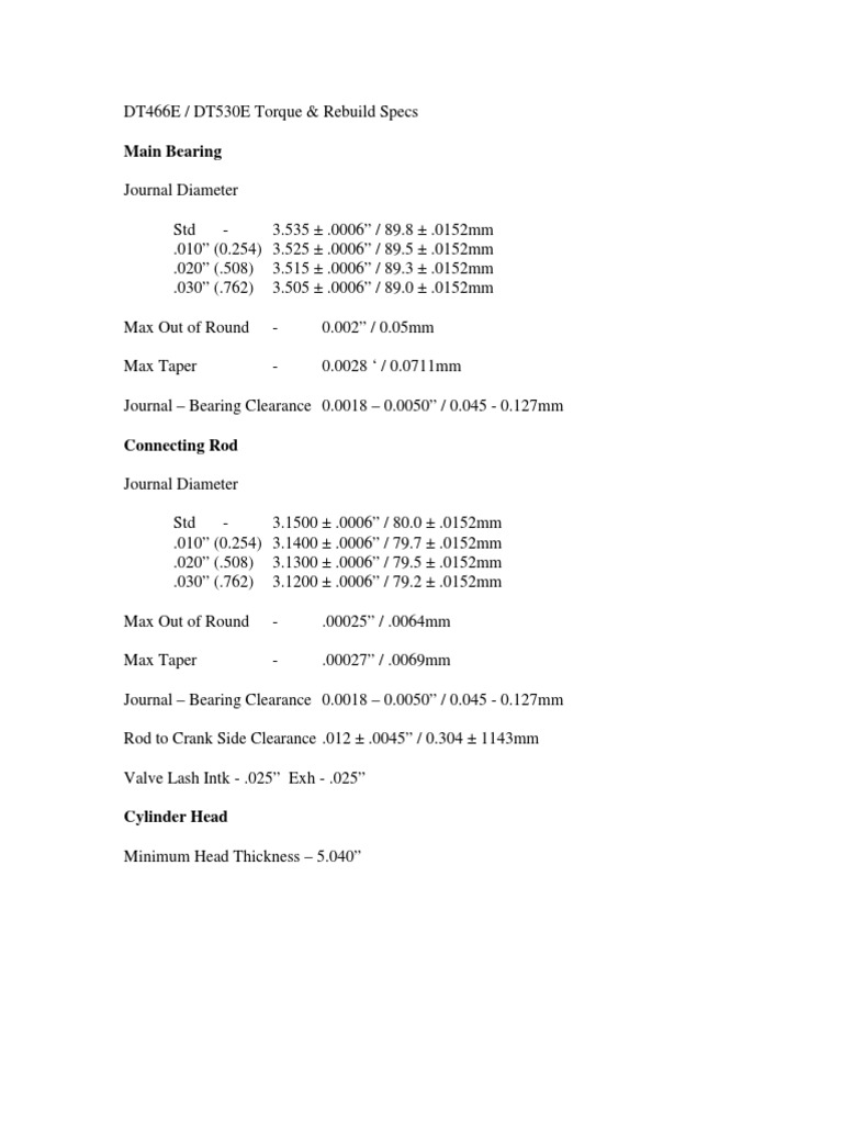 TR Navistar International DT466E DT530 TSI | PDF