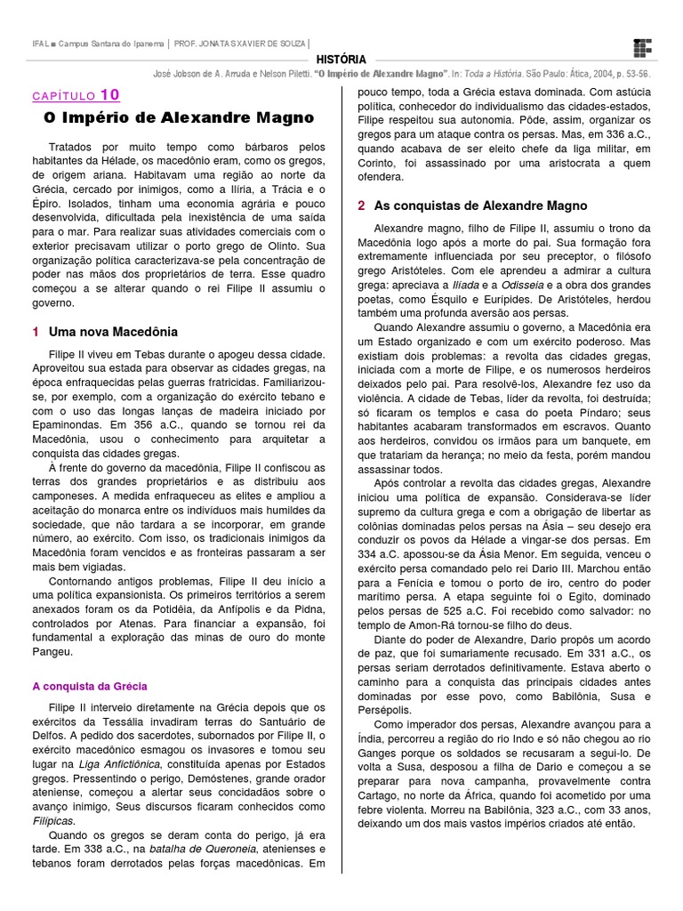 O Império de Alexandre Magno | PDF | Alexandre, o Grande | Império ...