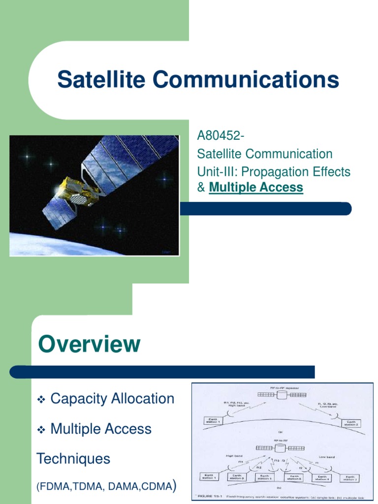 Unit III SatelliteAccessTechnologies | PDF | Channel Access Method ...