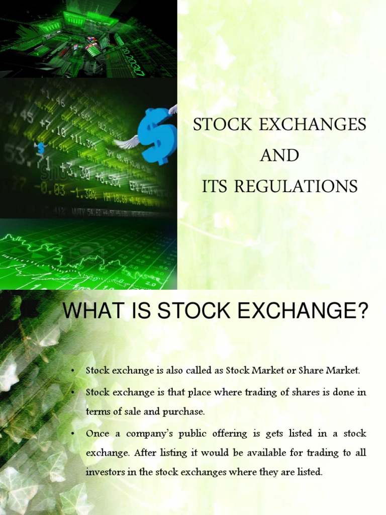 Stock Exchange Regulations Guide | PDF