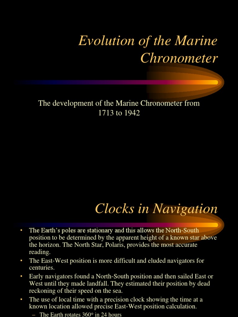 Evolution of Marine Chronometers | PDF | Navigation | Horology