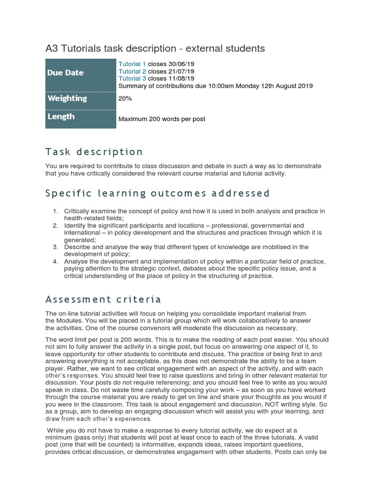 Task Description | PDF | Attention | Internet Forum