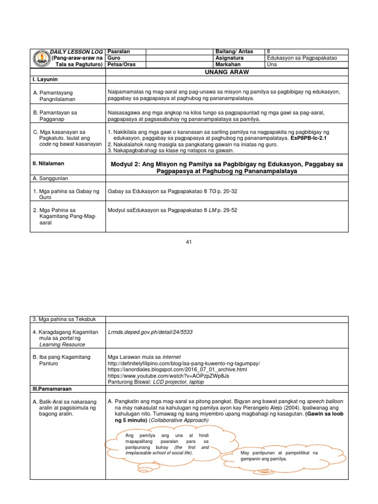 DLL-ESP 8-Modyul 2 | PDF