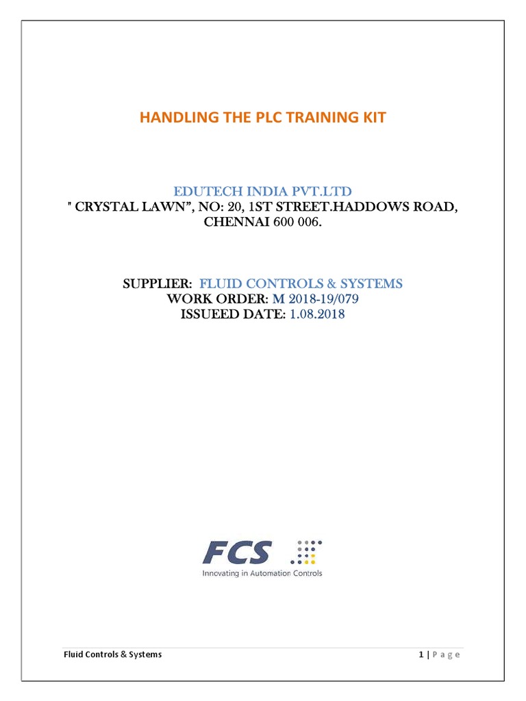 Part-1 Unboxing & Installation of PLC Training Kit | PDF | Power Supply ...