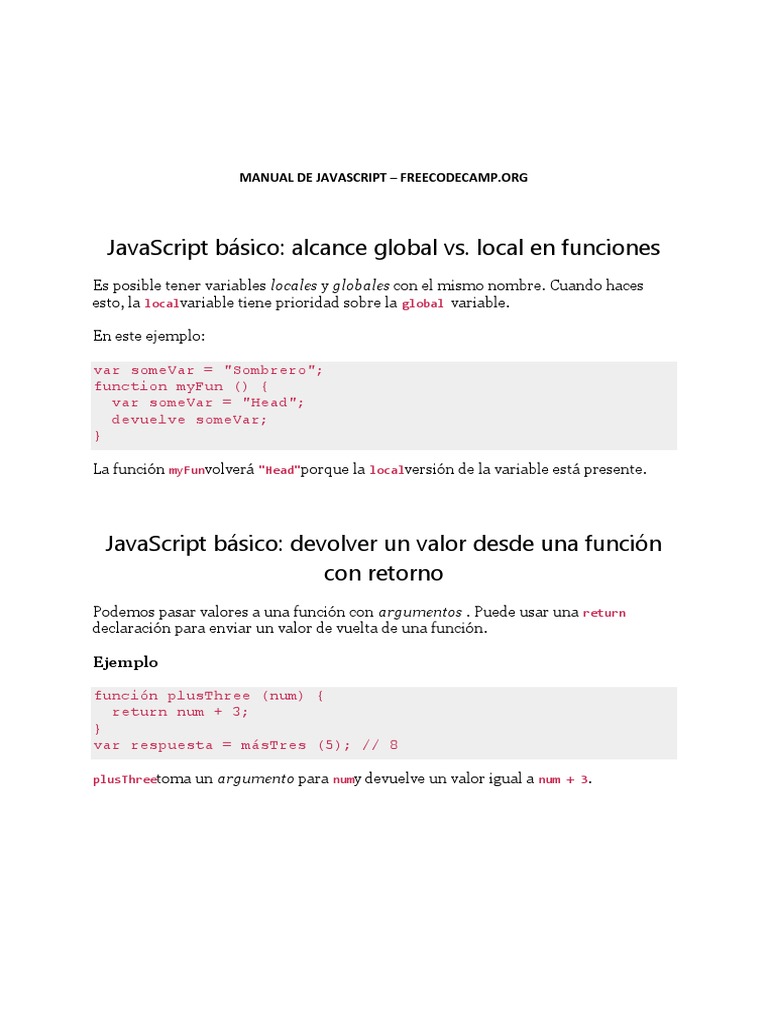 Manual de Javascript | PDF | Script Java | Matriz (Matemáticas)