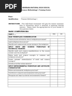 TESDA Skills Assessment Form | PDF | Learning | Business