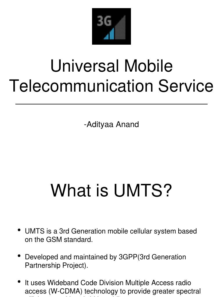 UMTS Presentation Ericsson | PDF | Computer Network | Network Architecture