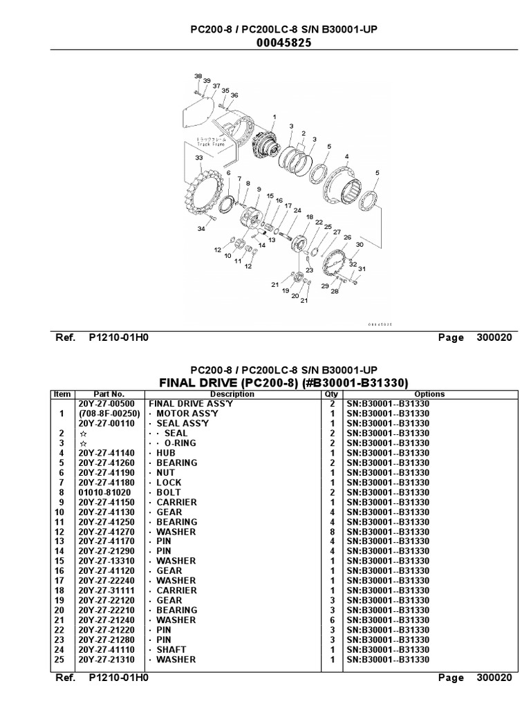 Final Drive Pc200 8 b30001 | PDF | Manufactured Goods | Machines