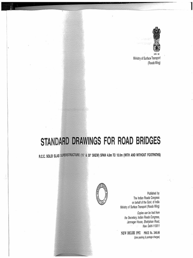 MOST Standard Drawings For Road Bridges - 2003 | PDF