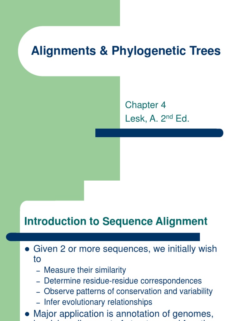 Alignments & Phylogenetic Trees: Lesk, A. 2 Ed | Download Free PDF ...