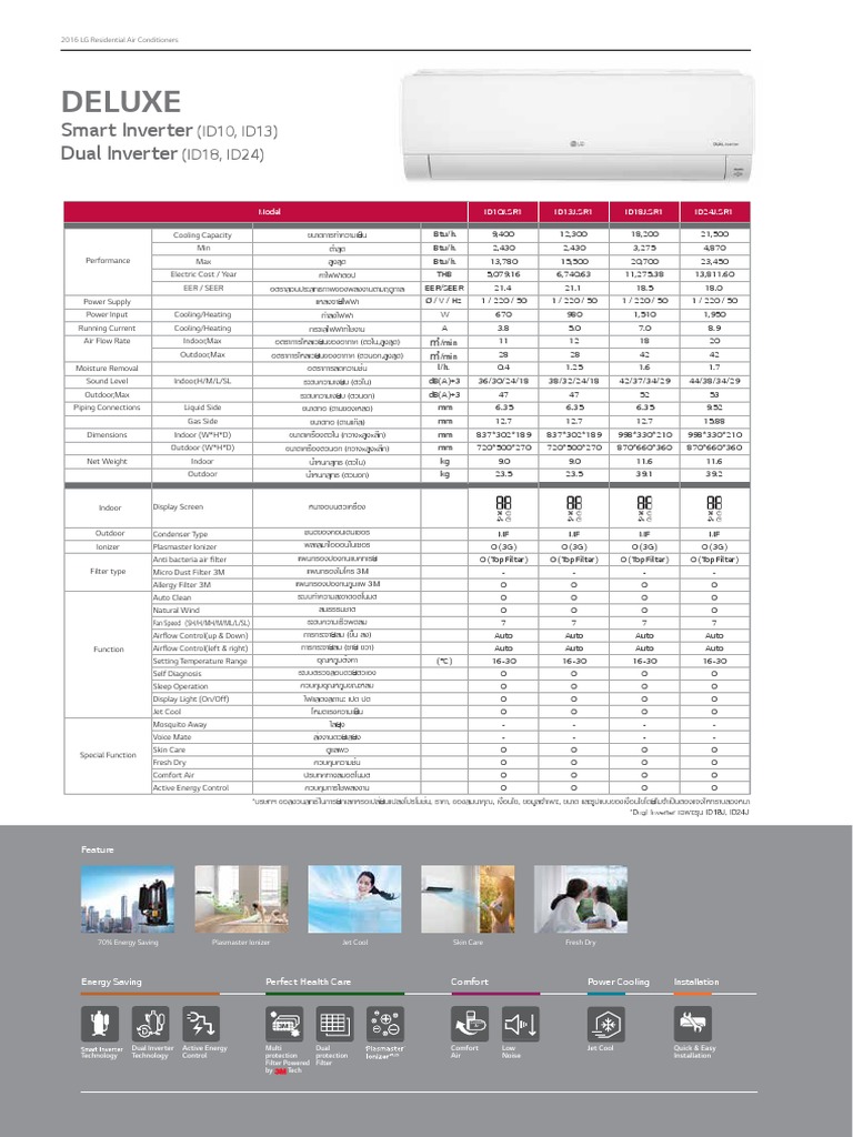 Catalog LG Deluxe Inverter | PDF | Air Conditioning | Heat Transfer