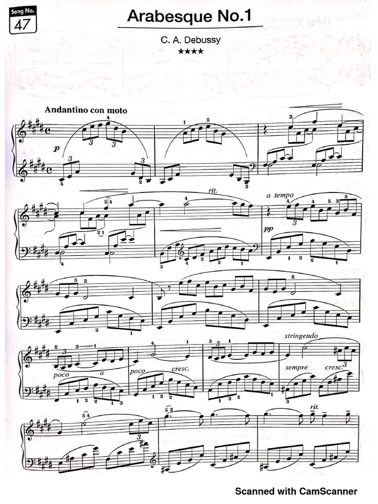 Arabesque 1 Debussy | PDF