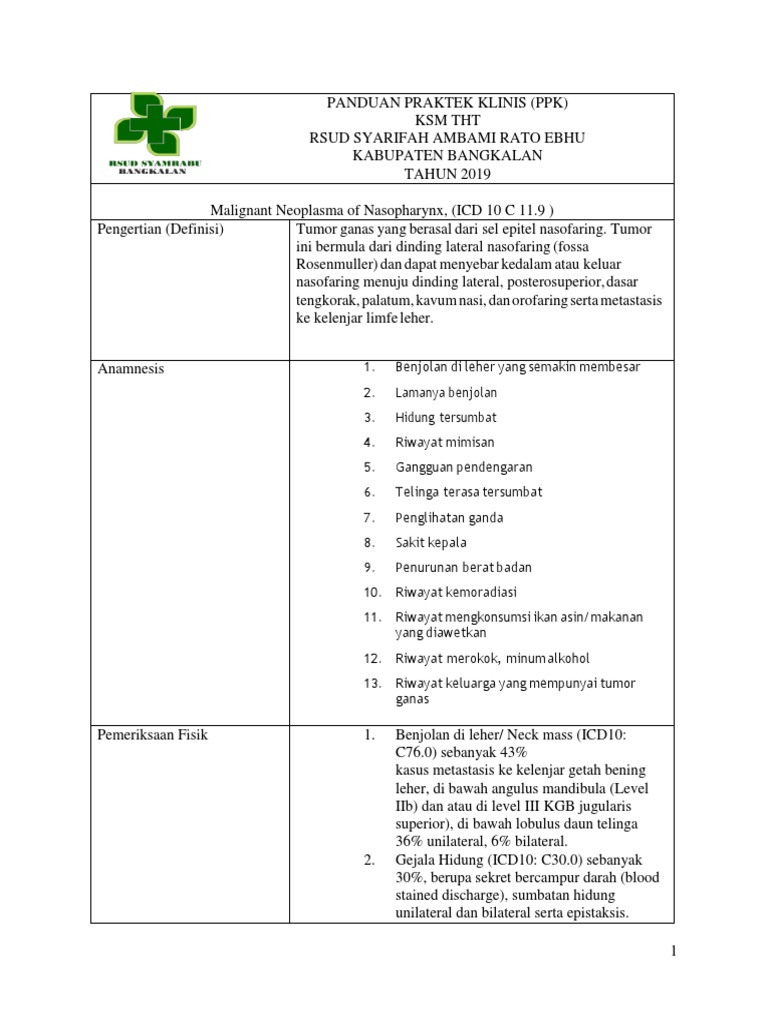 PPK Ca Nasofaring | PDF