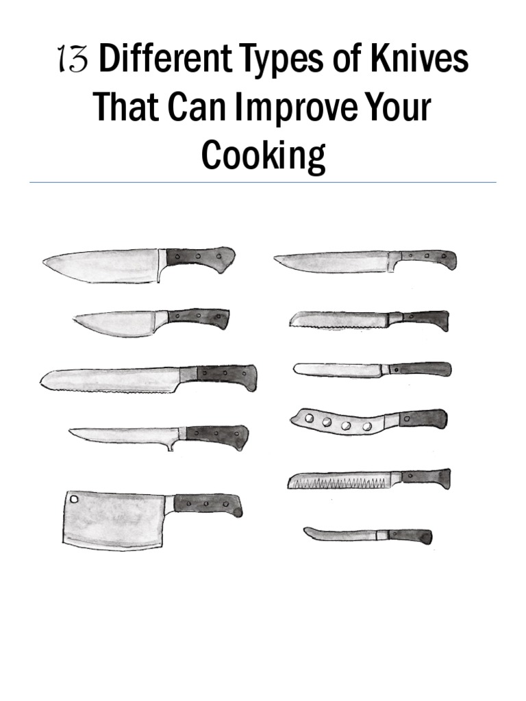 13 Different Types of Knives That Can Improve Your Cooking | PDF ...