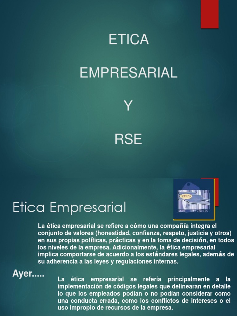 Ética Empresarial y RSE: Claves para una Gestión Sostenible | PDF ...