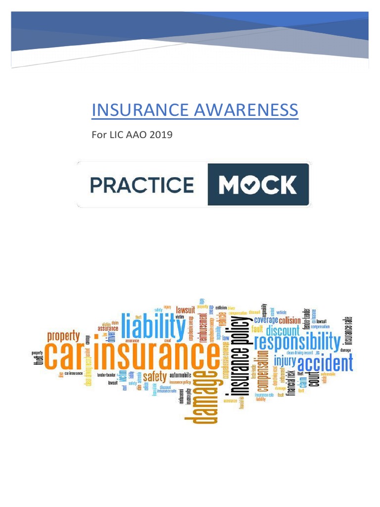 LIC AAO 2019 Insurance Guide | PDF | Insurance | Vehicle Insurance