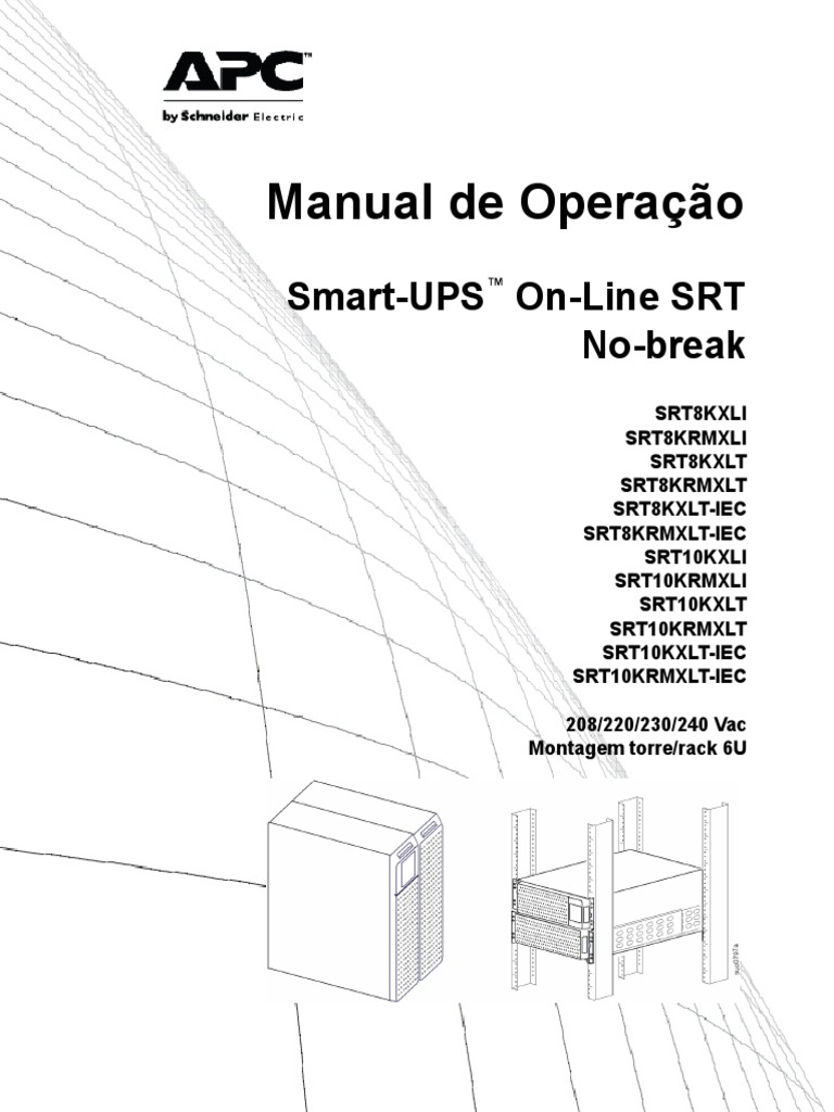 Manual Nobreak Apc Srt8kxli | PDF | Eletricista | Rede de computadores