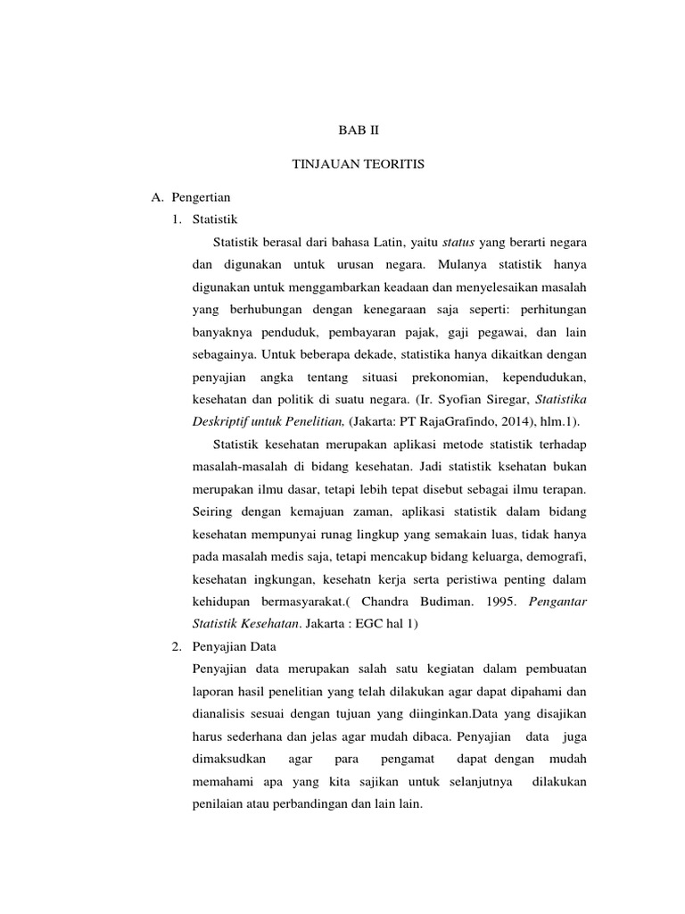 Bab II Penyajian Data | PDF | Metode & Bahan Ajar