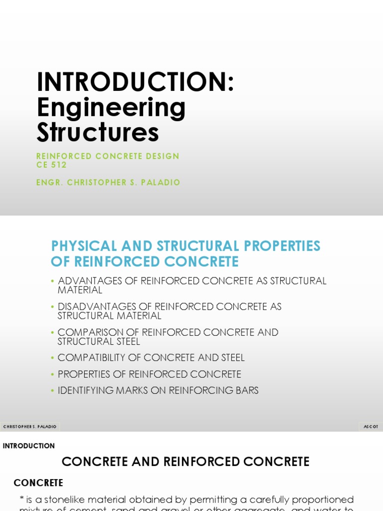 Lecture 1 - Reinforced Concrete - Introduction | PDF | Strength Of ...