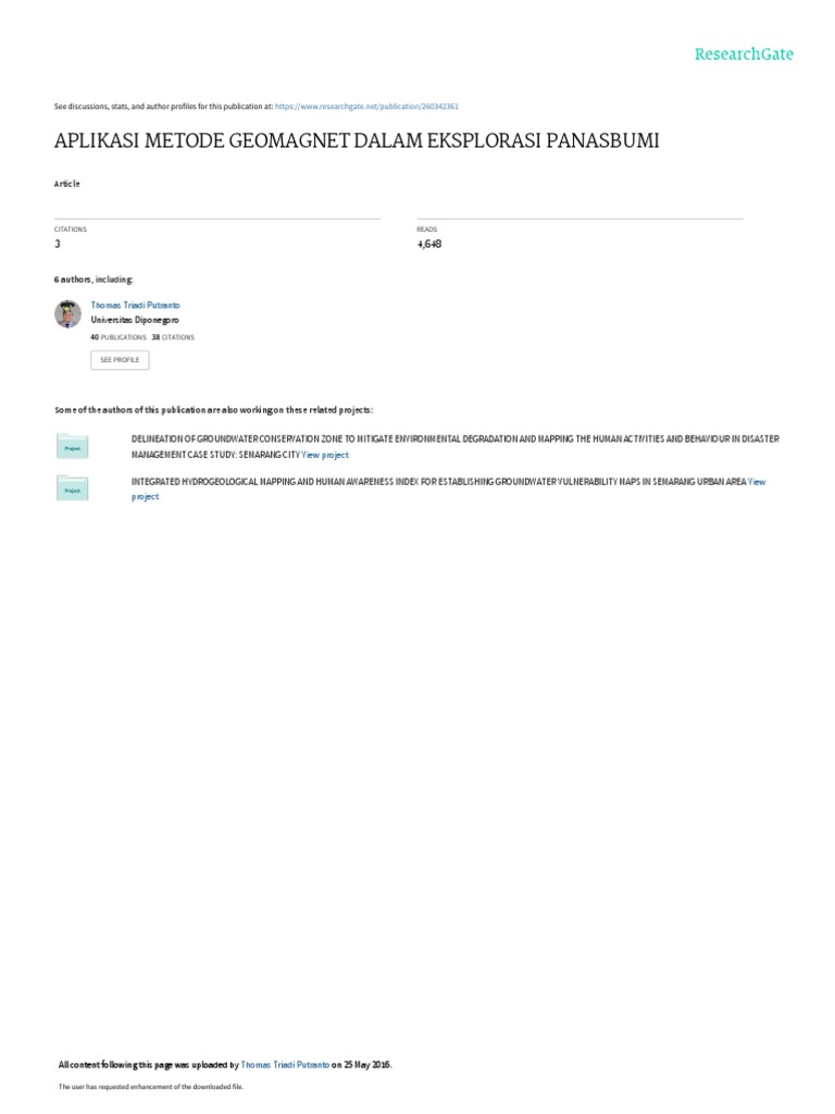 Aplikasi Metode Geomagnet Dalam Eksplorasi Panas Bumi | PDF ...