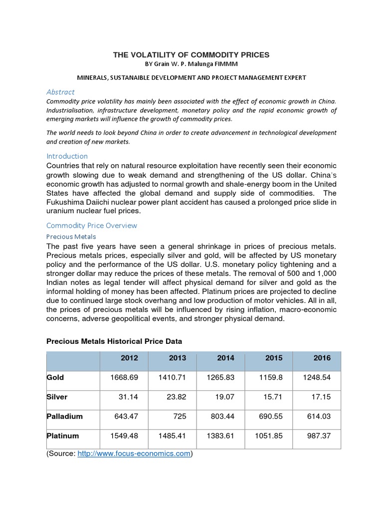 Commodity Price Volatility Insights | PDF | Graphite | Nuclear Power