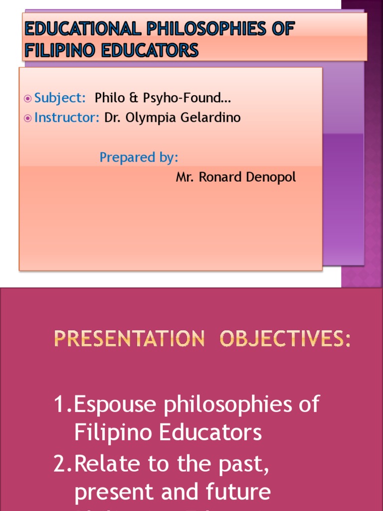 Educational Philosophies of Filipino Educators | Liberty | Democracy