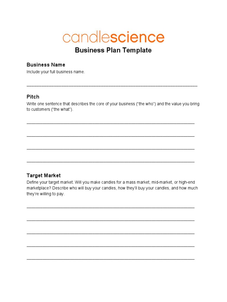 Candle Business Plan Guide | PDF | Brand | Microeconomics
