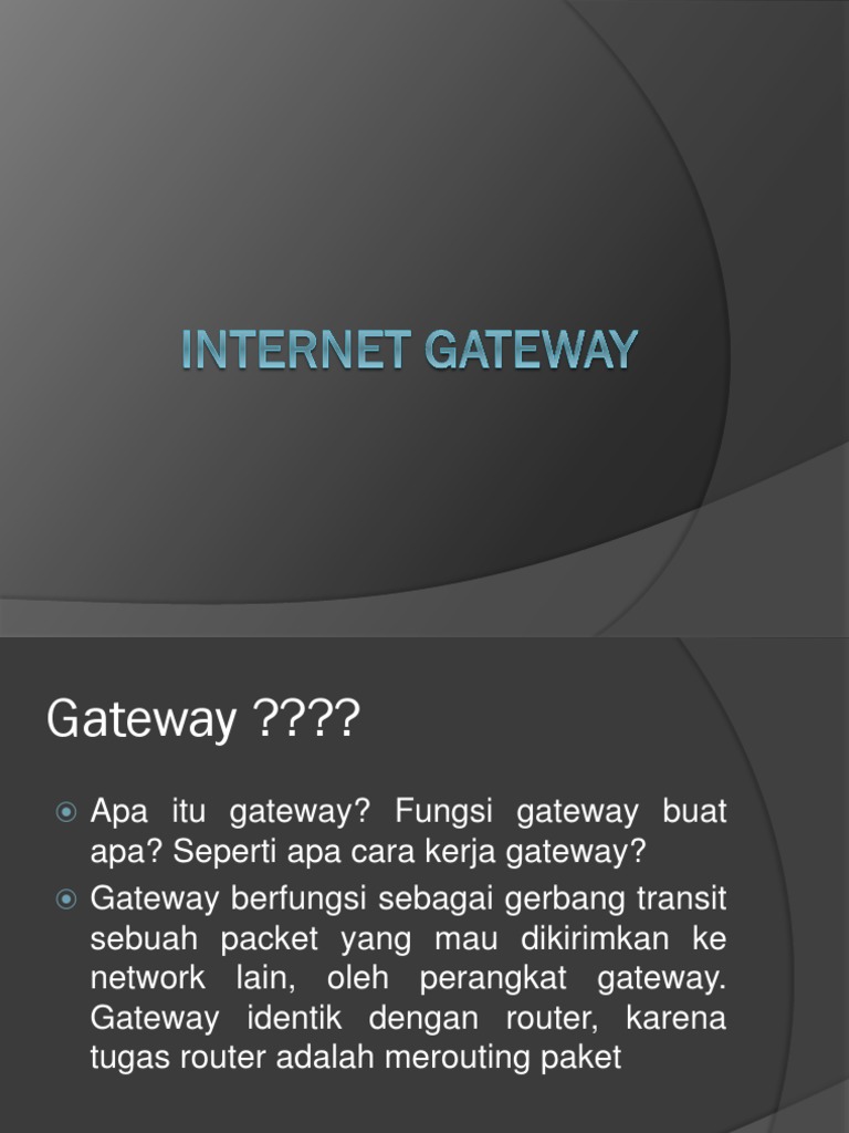 Pengertian dan Fungsi Gateway dalam Jaringan | PDF | Komputer