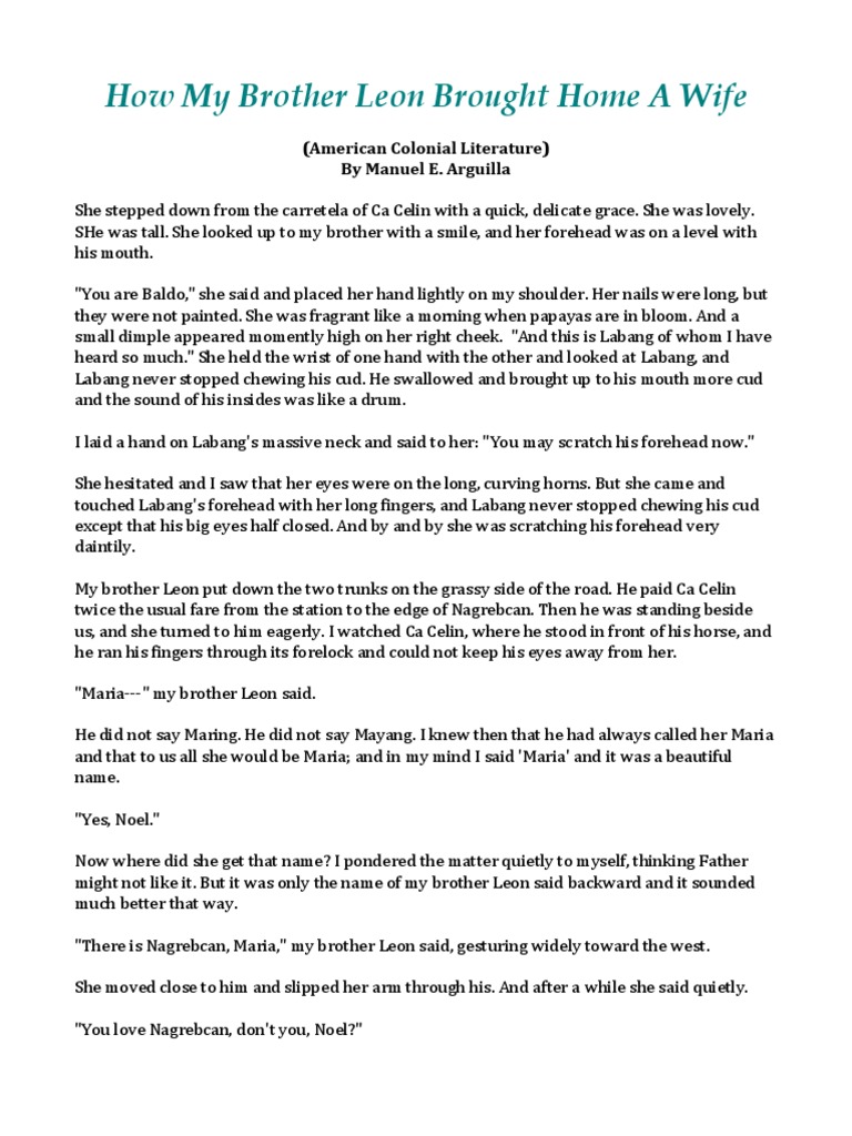 How My Brother Leon Brought Home A Wife | PDF | Courtroom | Laughter