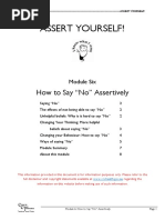 Assertive Refusal Skills | PDF | Nonverbal Communication | Psychology