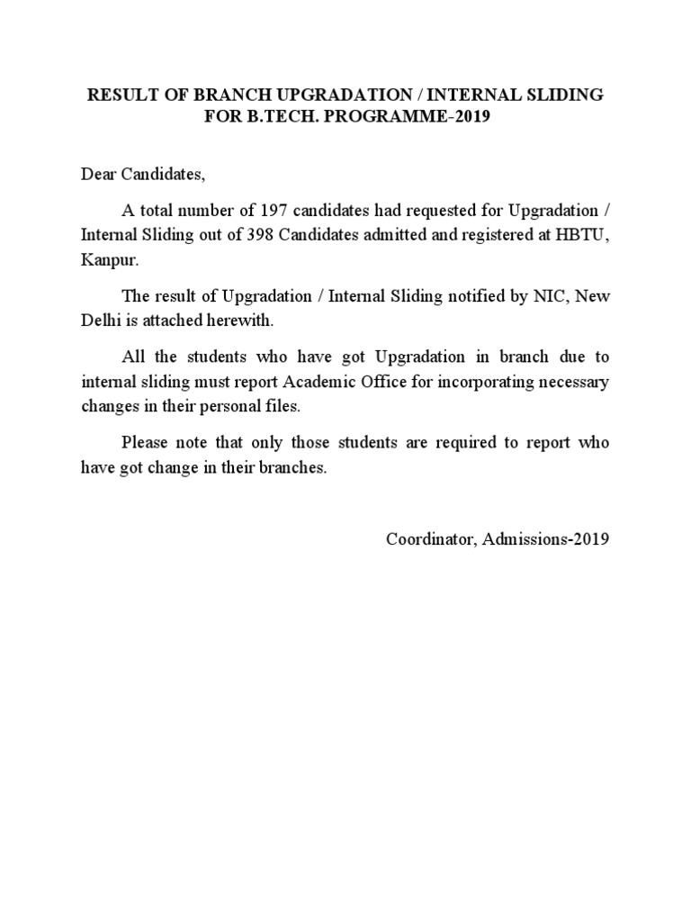 Result Branch Transfer | PDF