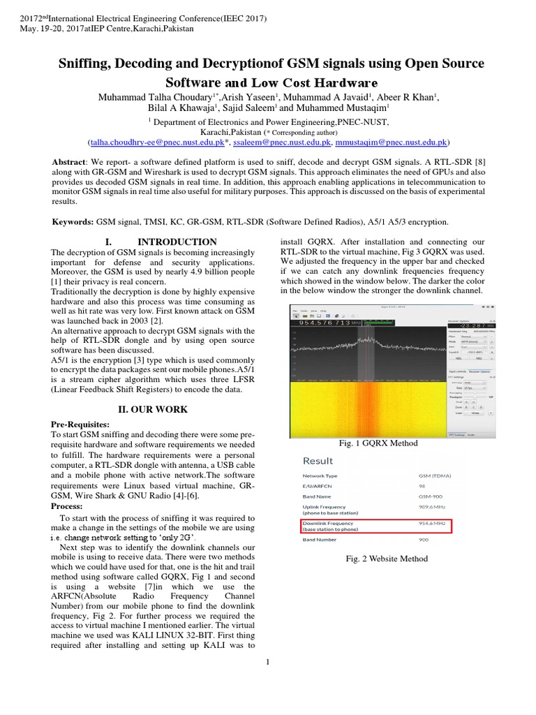 SDR-RTL Sniff | PDF | Gsm | Encryption