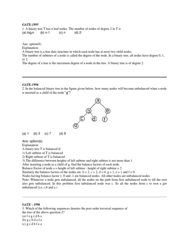 Datastructure MCQ 2 Important | PDF | Algorithms And Data Structures | Areas Of Computer Science