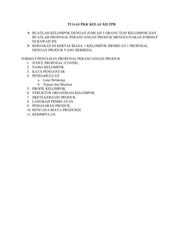 Tugas PKK Kelas Xii TPB | PDF | Seni