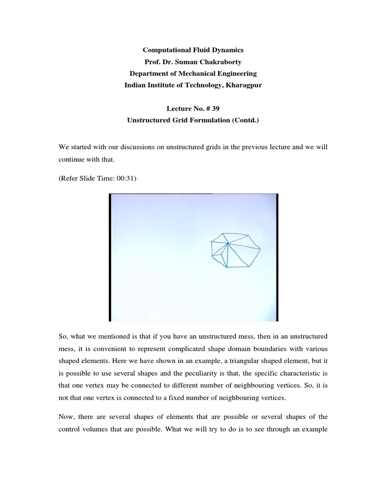 CFD Unstructured Grid Formulation | PDF | Diffusion | Triangle