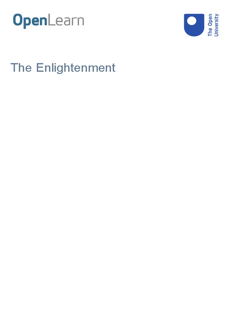 The Enlightenment Printable | PDF | Age Of Enlightenment | David Hume