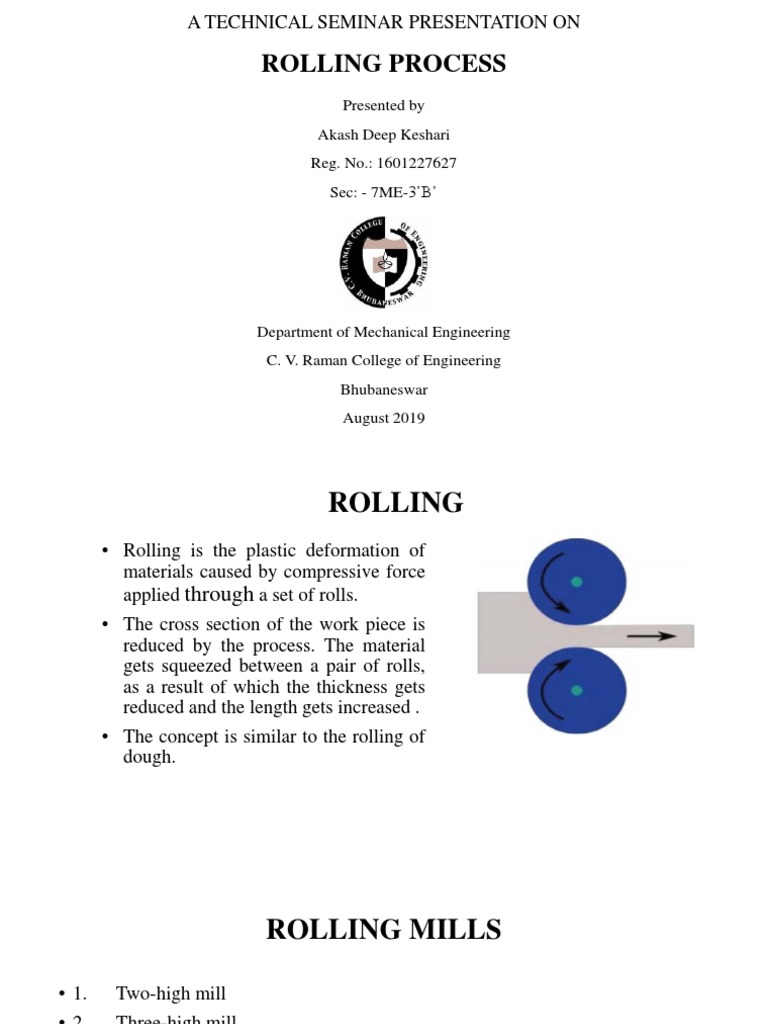 Rolling Process for Engineers | PDF | Rolling (Metalworking) | Procedural Knowledge