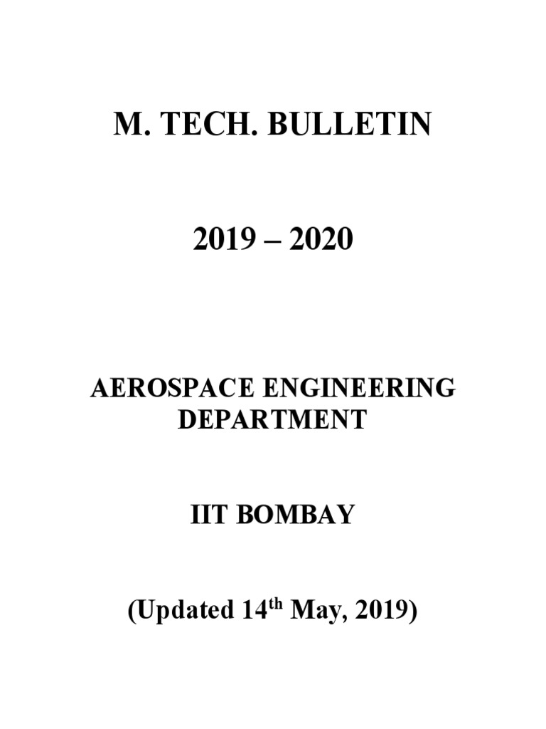M.Tech Aerospace Curriculum IITB | PDF | Hypersonic Speed | Fluid Dynamics