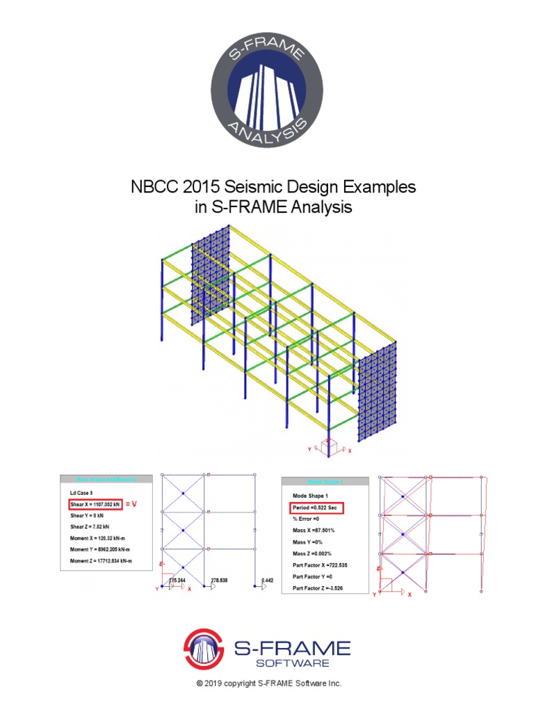 NBCC 2015 Seismic Design Examples in S-FRAME Analysis | PDF | Mechanics ...