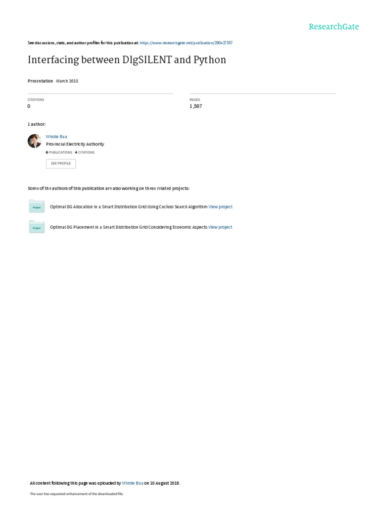 Python Digsilent | PDF | Python (Programming Language) | User (Computing)