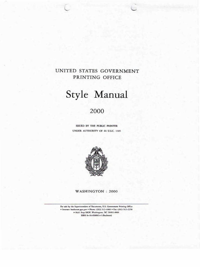 US Style Manual For You & Your Name in All Caps | PDF | Provinces And ...