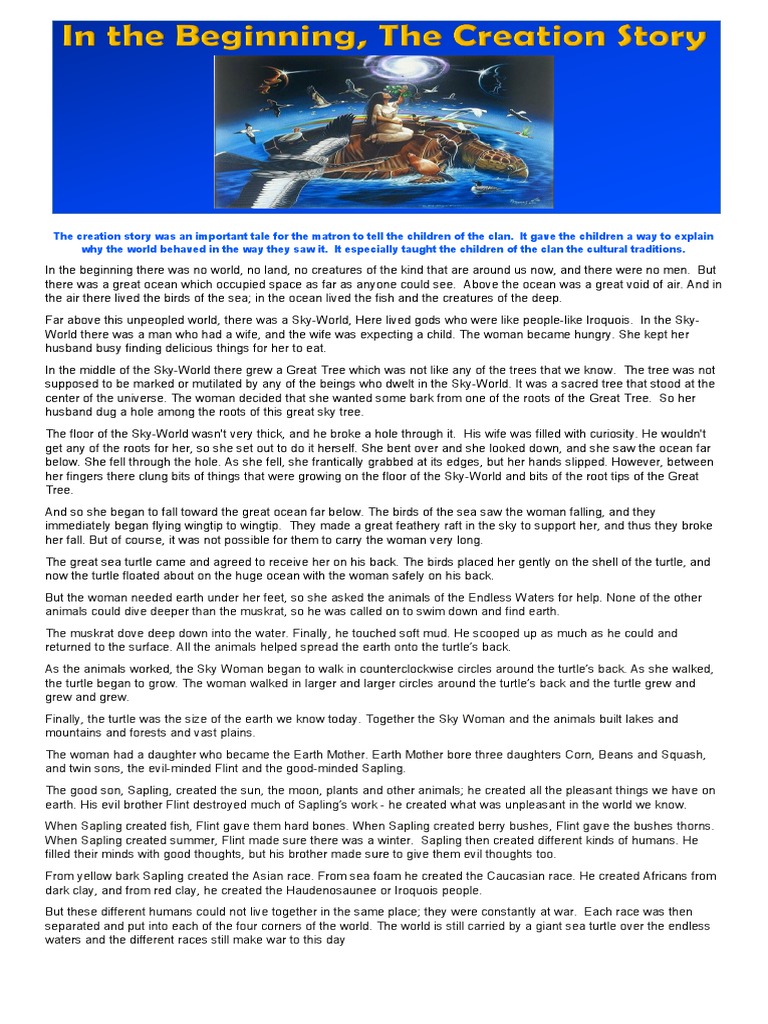 Iroquois Creation Story | PDF | Iroquois | Trees