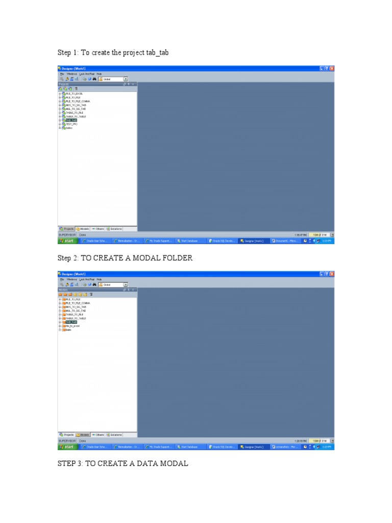 Step 1: To Create The Project Tab - Tab | PDF