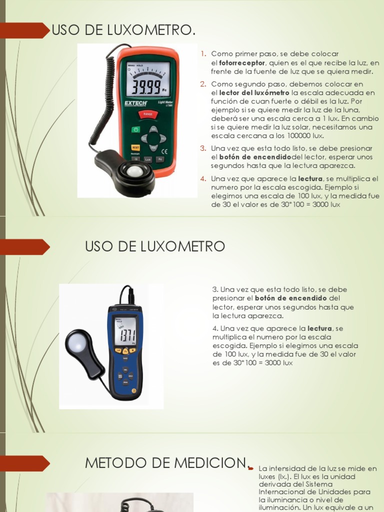 Uso de Luxometro | PDF