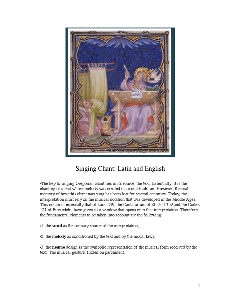 Singing Chant: Latin and English | PDF | Gregorian Chant | Mode (Music)