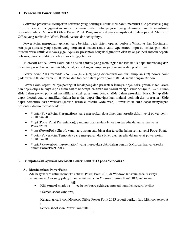 Powerpoint 2013 | PDF