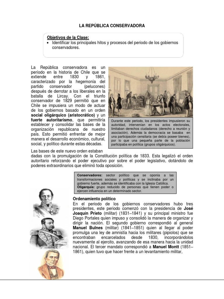 Republica Conservadora y Liberal | PDF | Chile | República