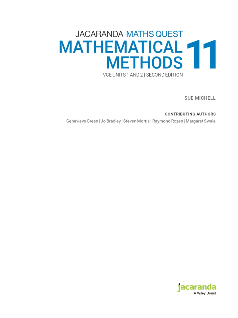 MQ11 Maths Methods VCE1&22 E | PDF | Trigonometric Functions ...