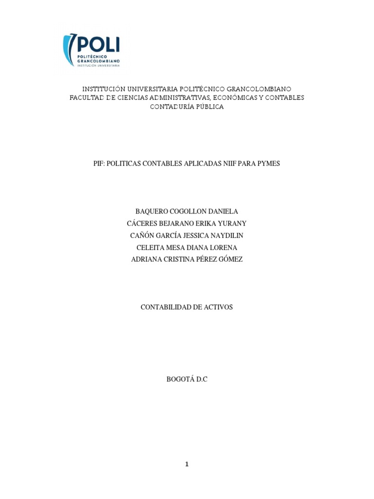 Pif Contabilidad de Activos | PDF | normas internacionales de INFORMACION FINANCIERA | Contabilidad